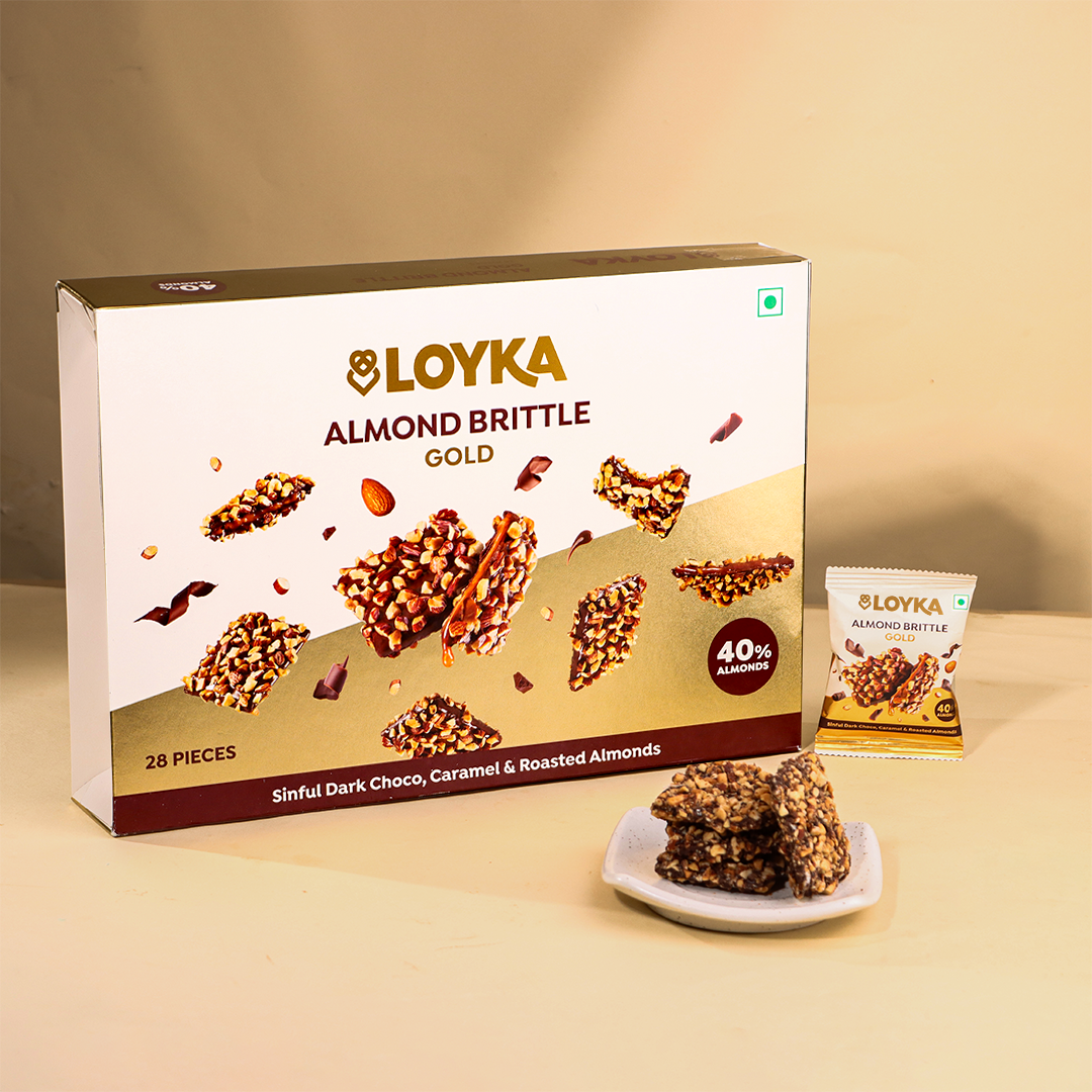 Almond Brittle Gold 28 Pcs Box – Loyka