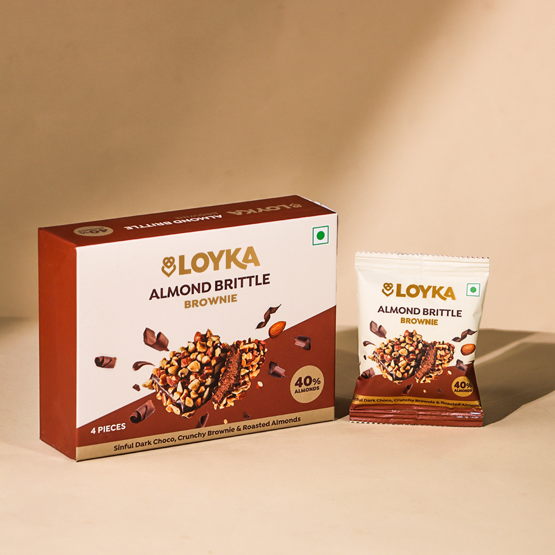 Almond Brittle Brownie 4 Pcs Box – Loyka
