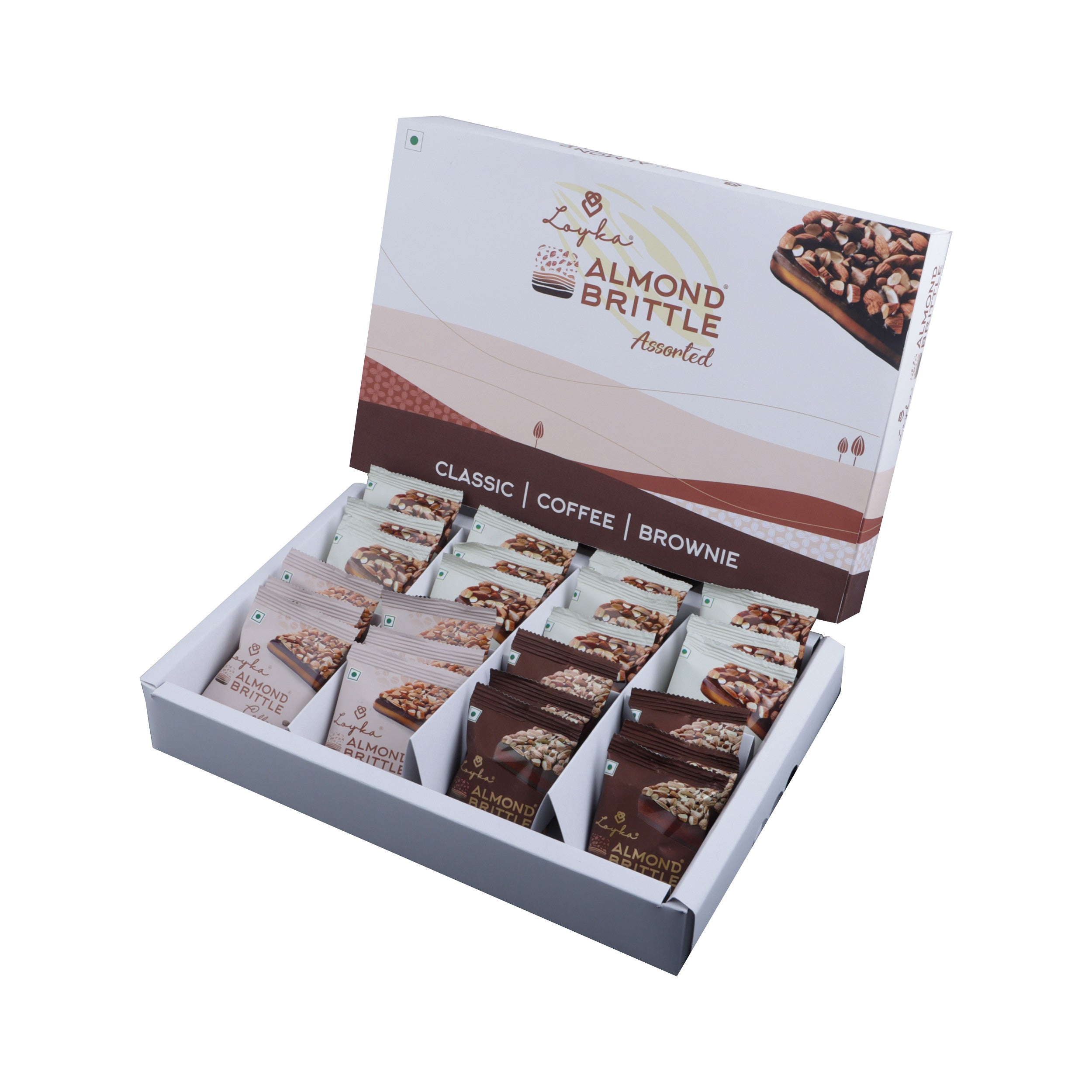Almond Brittle Assorted 24 Pcs Box – Loyka